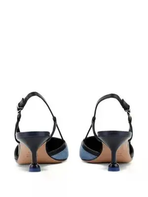 PAUL WARMER Odine Denim Slingback Pumps