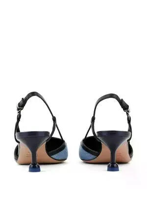 PAUL WARMER Odine Denim Slingback Pumps