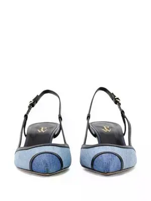 PAUL WARMER Odine Denim Slingback Pumps