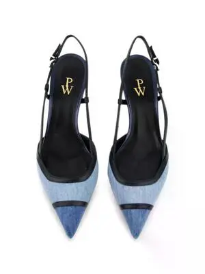 PAUL WARMER Odine Denim Slingback Pumps