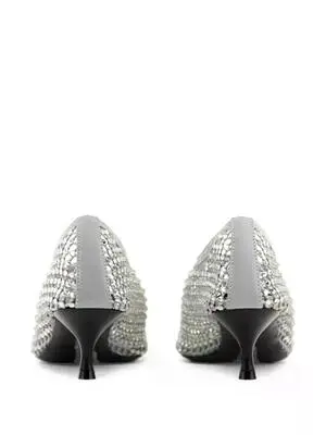 STRATEGIA SHOES Crystal-embellished Mesh Pumps