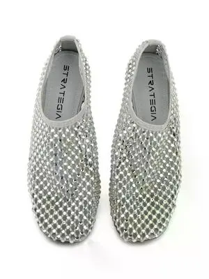 STRATEGIA SHOES Crystal-embellished Mesh Pumps