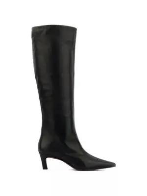 PAUL WARMER Fredine Pointed-toe Knee-high Boots - Black