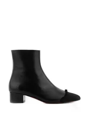 PAUL WARMER Toe-cap-detail Ankle Boots - Black