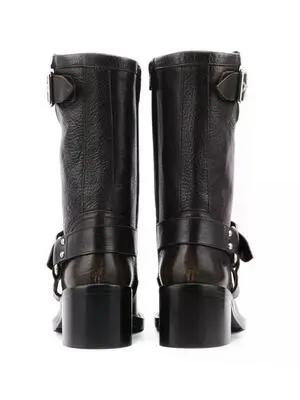 PAUL WARMER 123 Bikerette Buckle-strap Mid-calf Boots