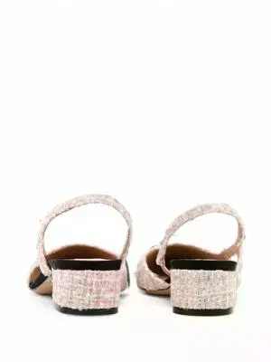 PAUL WARMER Loulou Slingback Heeled Pumps - Pink