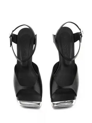 MOROBÉ Grace Leather Heeled Sandals