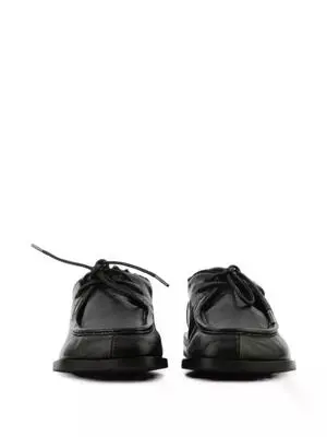 Elena Iachi Althea Lace-up Shearling-lined Loafers