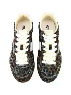 AUTRY Windspin Leopard-print Sneakers - Grey