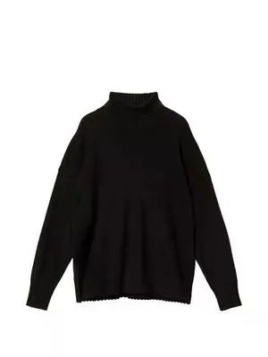 TWINSET Loose Fitting Turtleneck Jumper - Black
