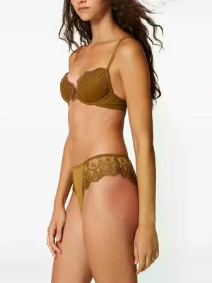 TWINSET Embroidered Tulle Push-up Bra With Bows