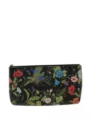 Gucci Flora Busta Grande Bamboo Clutch Bag