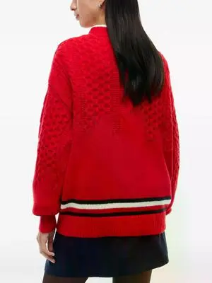 TOMMY HILFIGER Cable-knit Striped Sweater