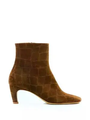 Elena Iachi Croc-effect Ankle Boots - Brown