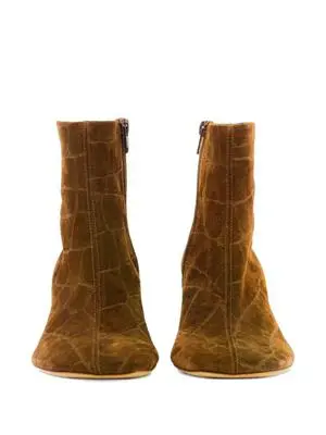 Elena Iachi Croc-effect Ankle Boots