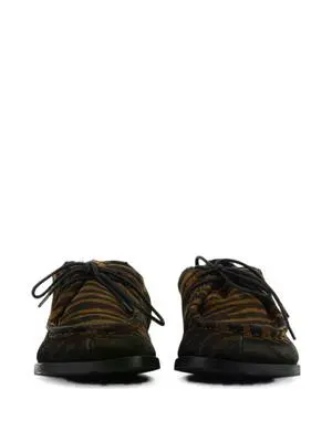 Elena Iachi Zebra-print Derby Shoes