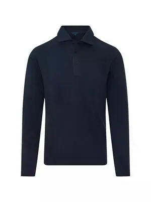 PATRICK ASSARAF Long-sleeve Polo Shirt - Blue
