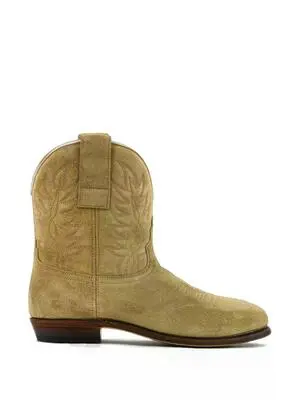 PAUL WARMER Kansas Leather Cowboy Boots - Neutrals