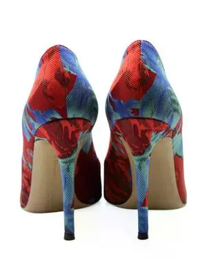 GIANVITO ROSSI Floral-print Pointed-toe Pumps