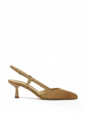 PAUL WARMER Shii Suede Slingback Pumps - Neutrals