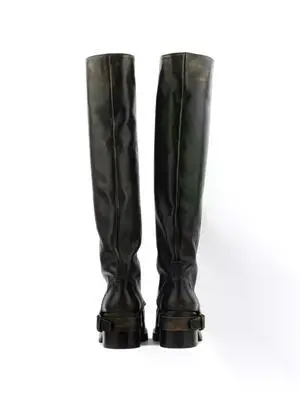 Elena Iachi Buckled Leather Boots
