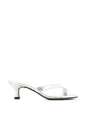 TORAL SHOES Rocio Croc-effect Leather Heeled Sandals