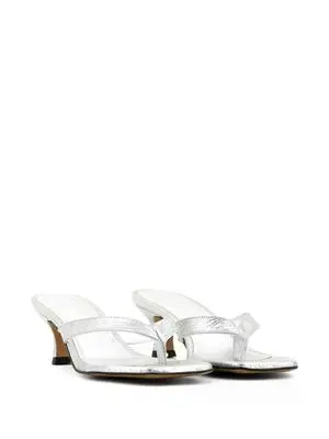 TORAL SHOES Rocio Croc-effect Leather Heeled Sandals