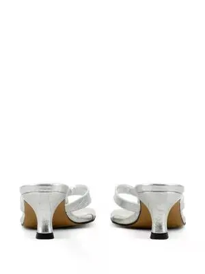 TORAL SHOES Rocio Croc-effect Leather Heeled Sandals