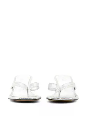 TORAL SHOES Rocio Croc-effect Leather Heeled Sandals