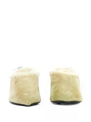 GUGLIELMO ROTTA Shearling-trim Suede Pumps