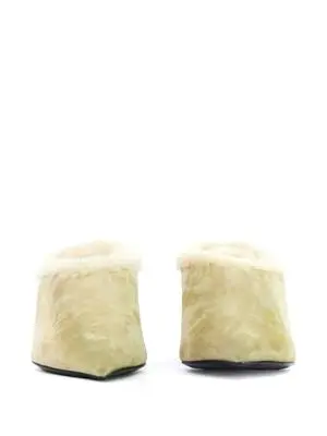 GUGLIELMO ROTTA Shearling-trim Suede Pumps