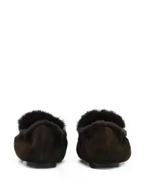 GUGLIELMO ROTTA Shearling-trim Suede Loafers