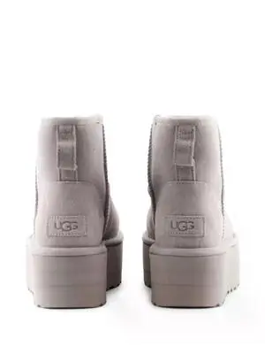 UGG Classic Mini Platform Calf Suede Boots - Grey