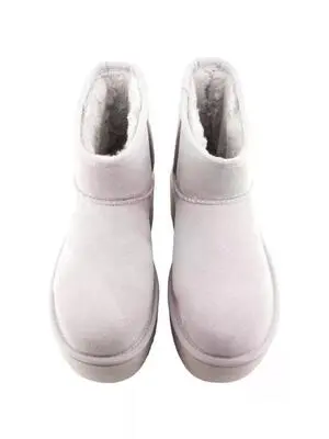 UGG Classic Mini Platform Calf Suede Boots - Grey