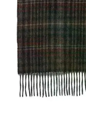 PAUL SMITH Check-pattern Fringed Scarf