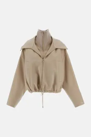 Sportmax Wool Bomber Jacket With Removable Bib - Multicolor