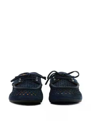 TORAL SHOES Karmel Perforated Suede Boat Shoes