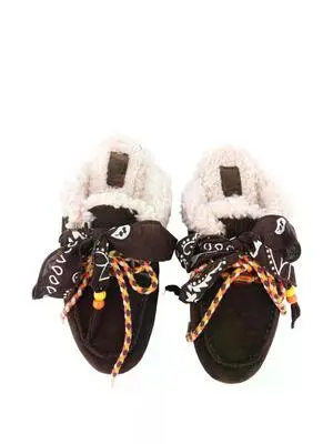TORAL SHOES Blanche Shearling-lined Suede Mules