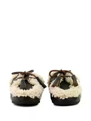 TORAL SHOES Killian Shearling-trim Tassel Mules