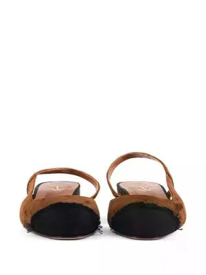 PAUL WARMER Loulou Suede Slingback Pumps