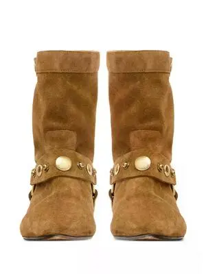 Isabel Marant Étoile Stania Stud-embellished Boots - Brown