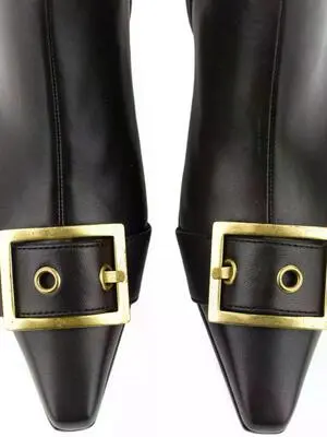 PAUL WARMER Buckle-detail Square-toe Ankle Boots