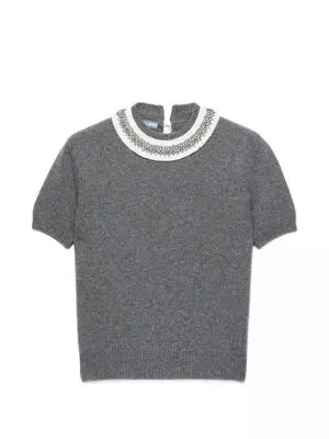 PRADA Short-sleeved Wool And Cashmere Sweater