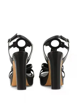 PAUL WARMER Paris Leather Heeled Sandals
