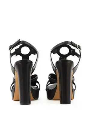 PAUL WARMER Paris Leather Heeled Sandals