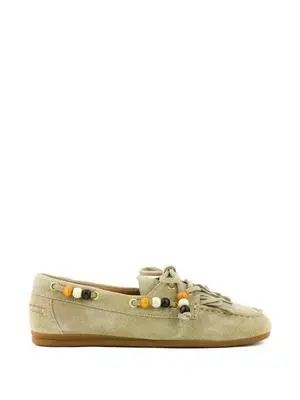 TORAL SHOES Anahi Fringe-detail Beaded Boat Shoes
