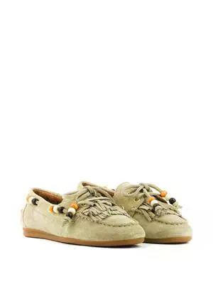TORAL SHOES Anahi Fringe-detail Beaded Boat Shoes