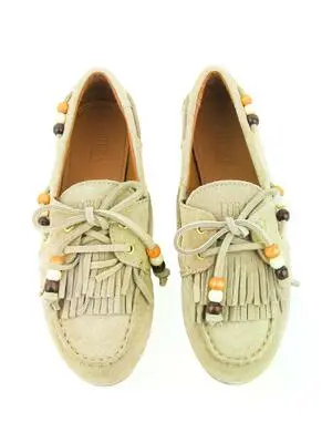 TORAL SHOES Anahi Fringe-detail Beaded Boat Shoes