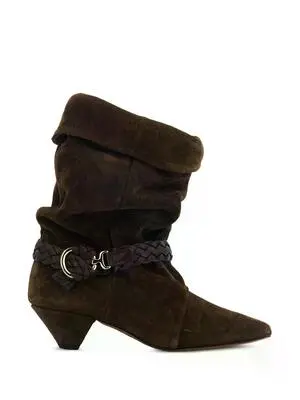 NUBIKK Sally Lynn Braided Ankle Boots - Brown