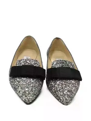 JIMMY CHOO Gala Bow Loafers
